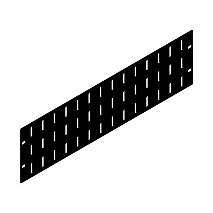 3U Black Aluminium Flat Rack Panel with Vertical Vents | Penn Elcom